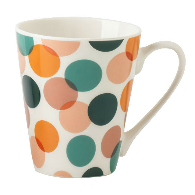 TODELIA кружка Акварель круги 300мл костяной фарфор чашка для напитков стильная