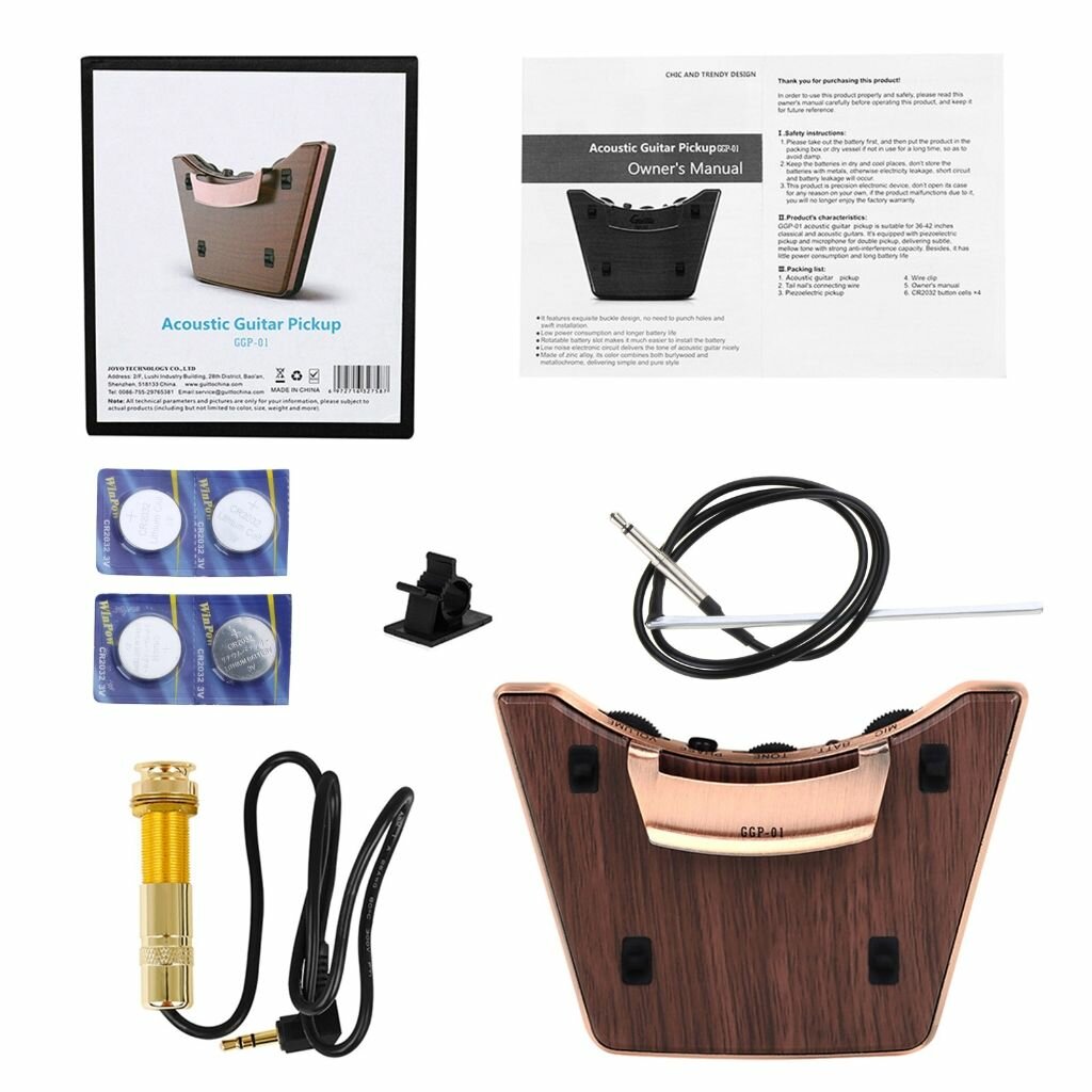 Звукосниматель для гитары Soundhole Double классических акустических звукоснимателей GGP-01