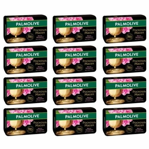 Palmolive Твердое мыло Роскошь масел Макадамиия и Пион, 90 г, 12шт