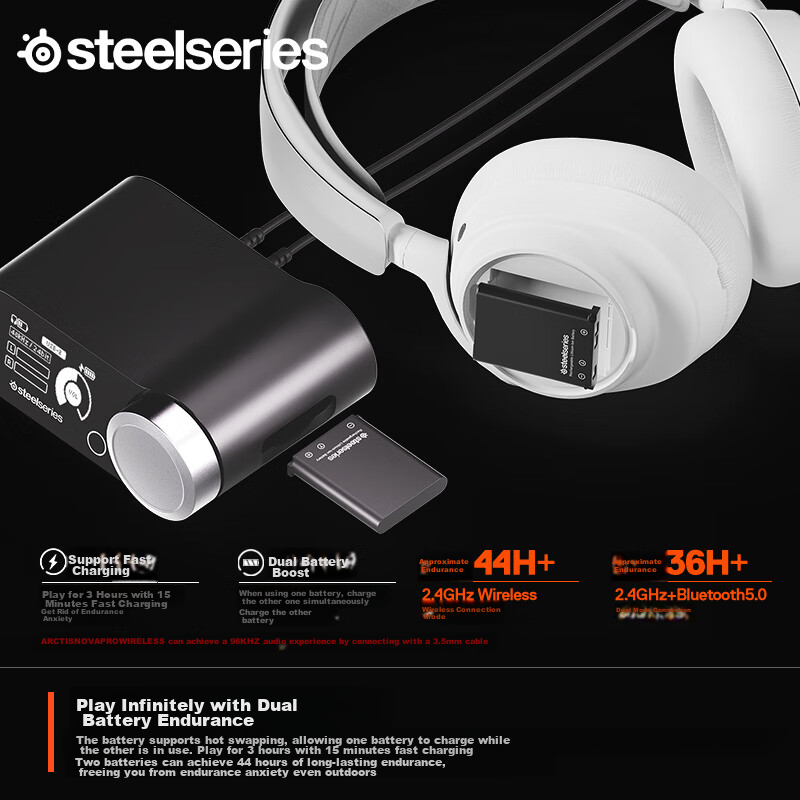 Беспроводные наушники SteelSeries Arctis Nova Pro Gaming Headset, цвет белый