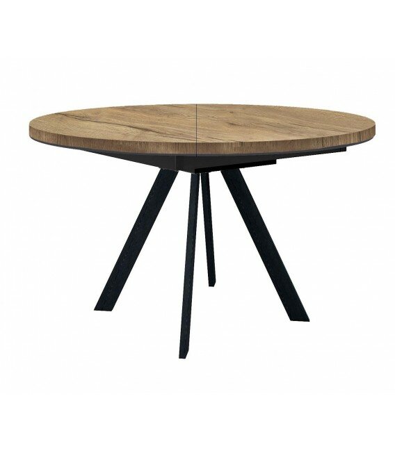 Стол Asclepias RD120 дуб галифакс/ опоры черные