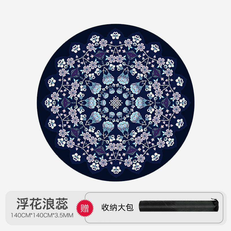 Коврик для йоги, натуральный каучук, увеличенный размер, 1,4м, с сумкой для хранения