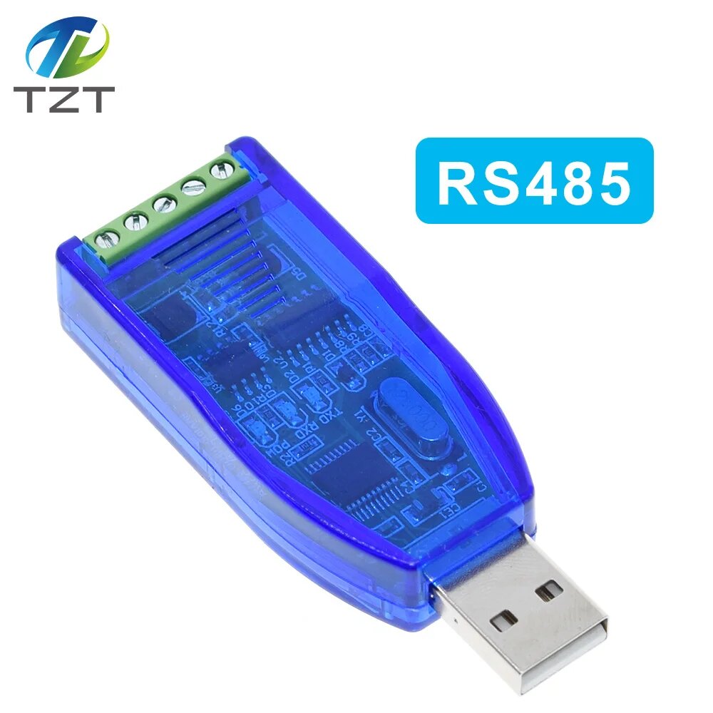 Преобразователь USB в RS485 422 CH340G DIYTZT 1PCS, USB To RS485 Blue