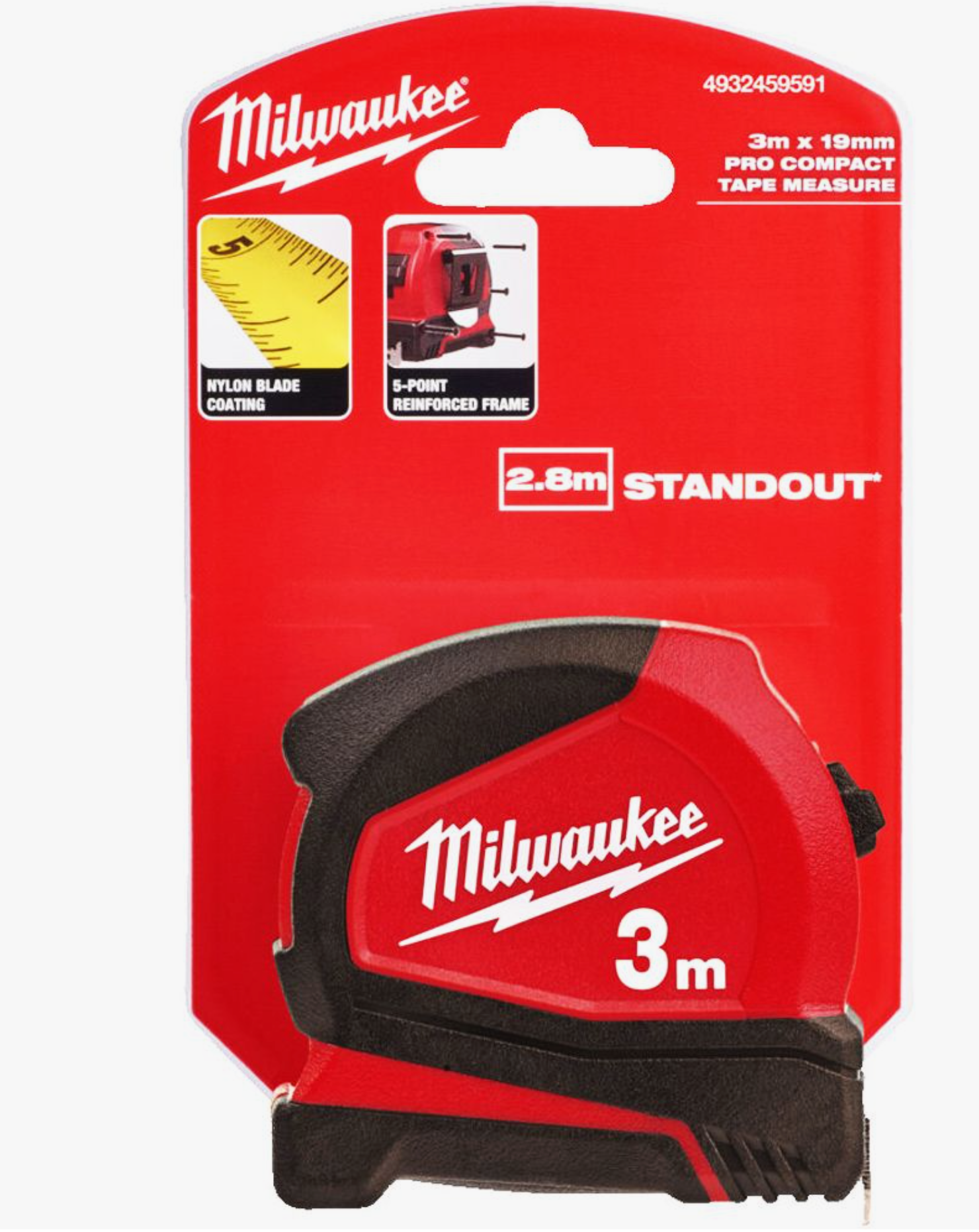 Рулетка Milwaukee Pro Compact 3м*16мм, 4932459591