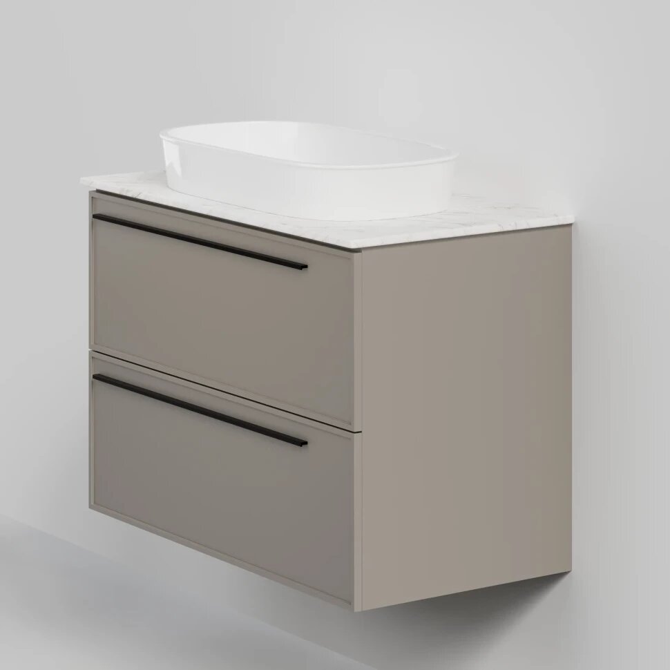 Тумба под раковину La Fenice Elba Twin FNC-01-ELB-C-90-2 87,6 см, подвесная, бежевый матовый