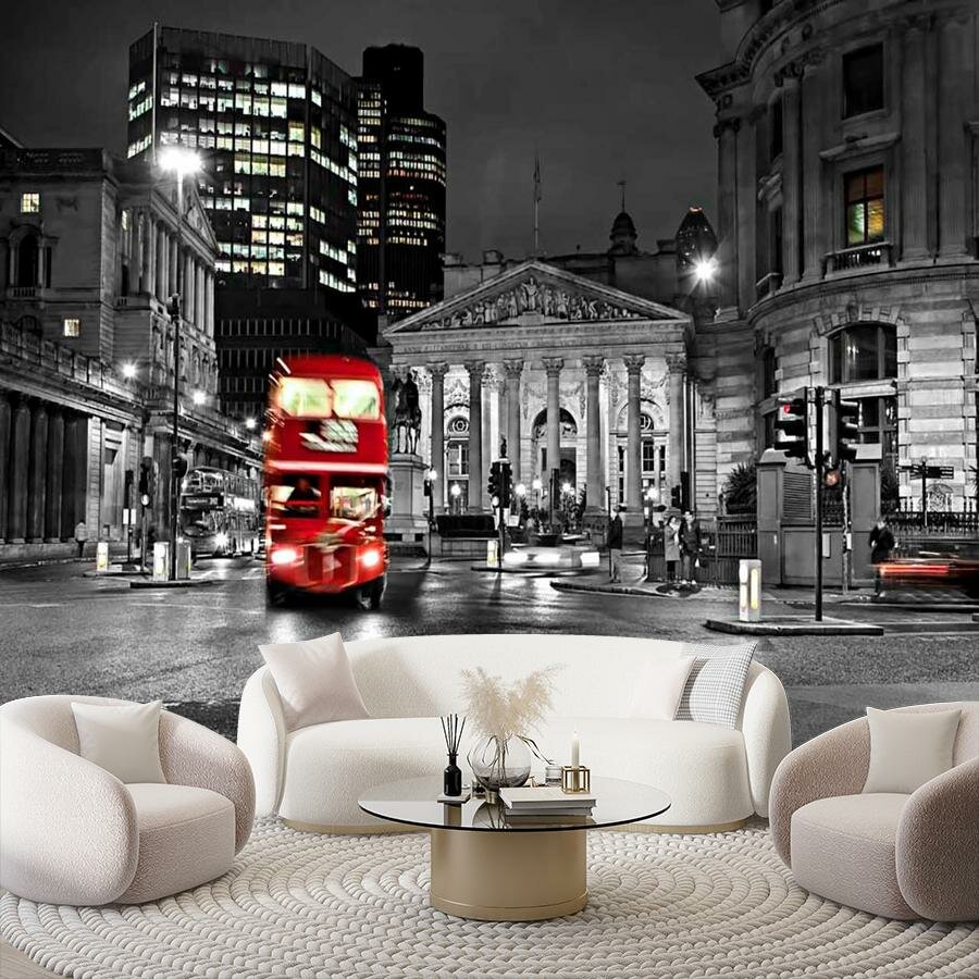 Фотообои Лондон изысканный 9-468-M-Велюр 270 x 300 см (ВхШ) Бесшовные, флизелиновые, влагостойкие обои MasterFresok