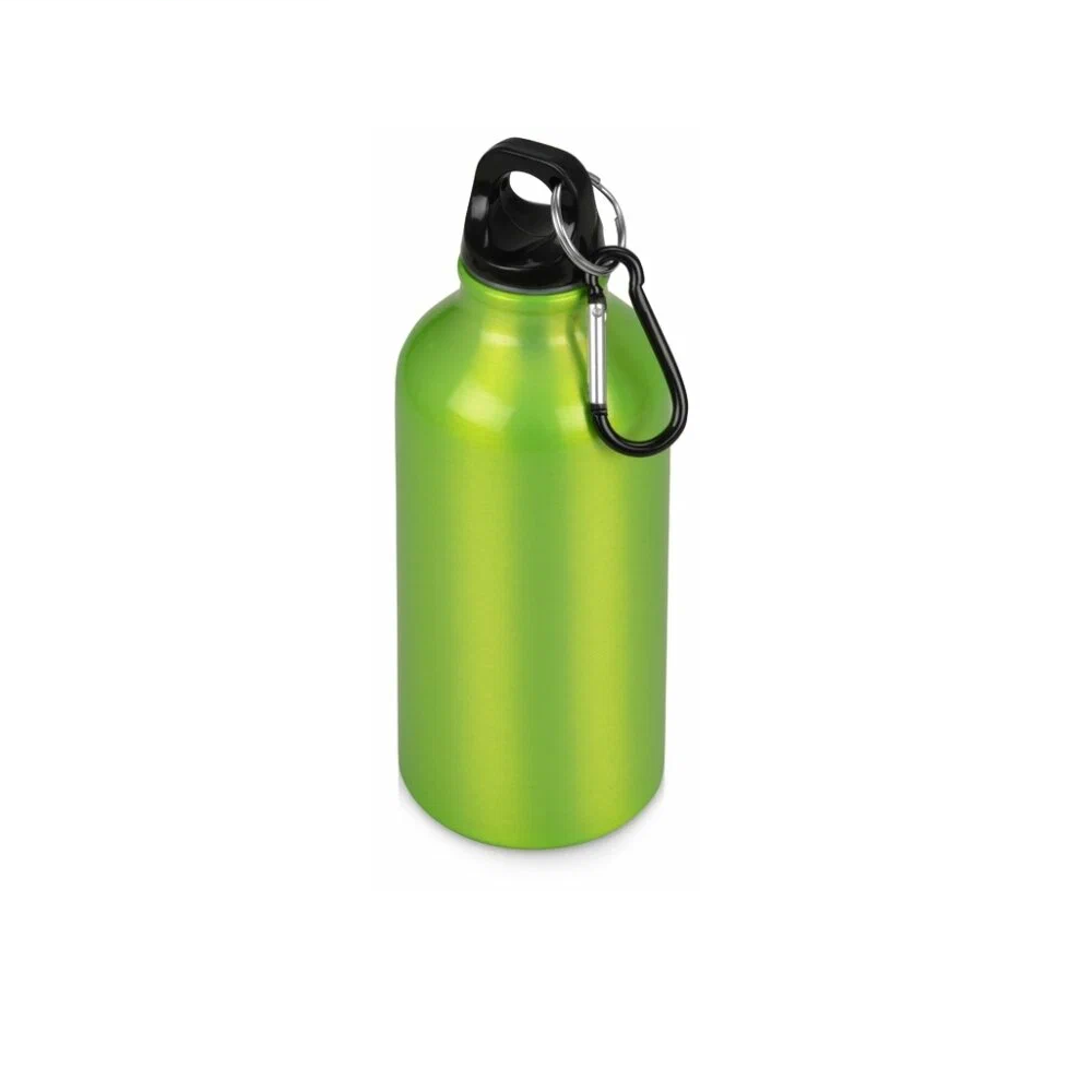 Бутылка спортивная для воды Oasis "Oregon" с карабином, 400 мл, алюминий, зеленое яблоко