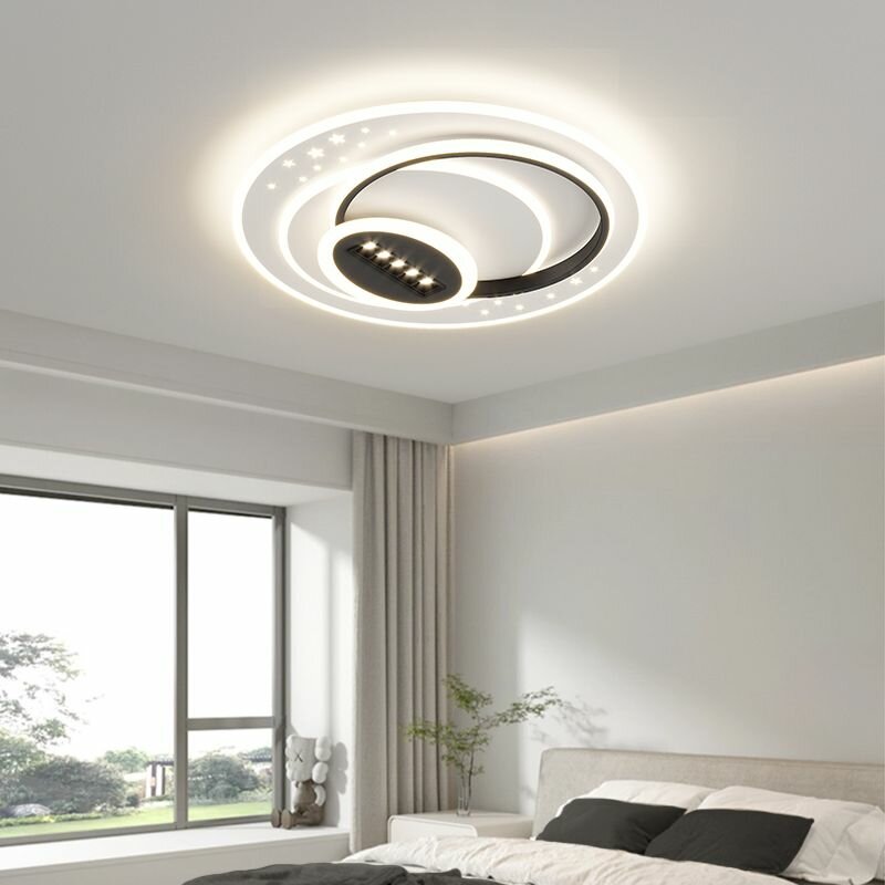 Минималистическая серия потолочных светильников с встроенными прожекторами для гостиной и спальни