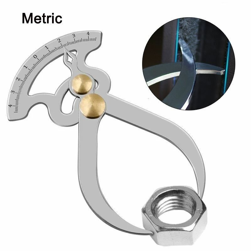 Измеритель зазоров из нержавеющей стали, измерение толщины, деревянная линейка с шипами, метрическая система