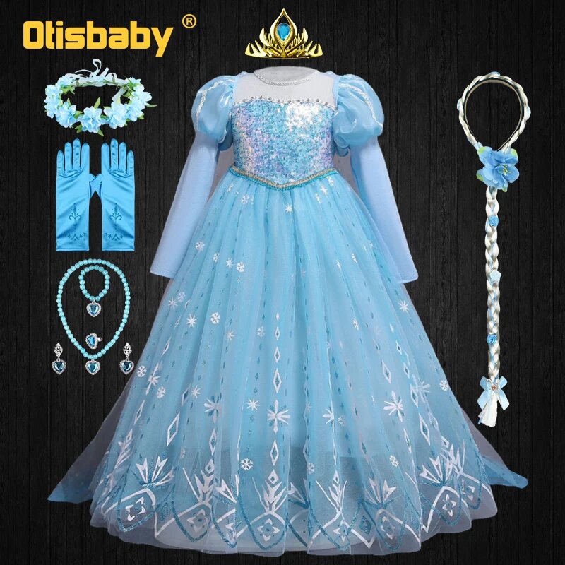 Платье принцессы Эльзы Otisbaby для девочек 5T (120), Set A