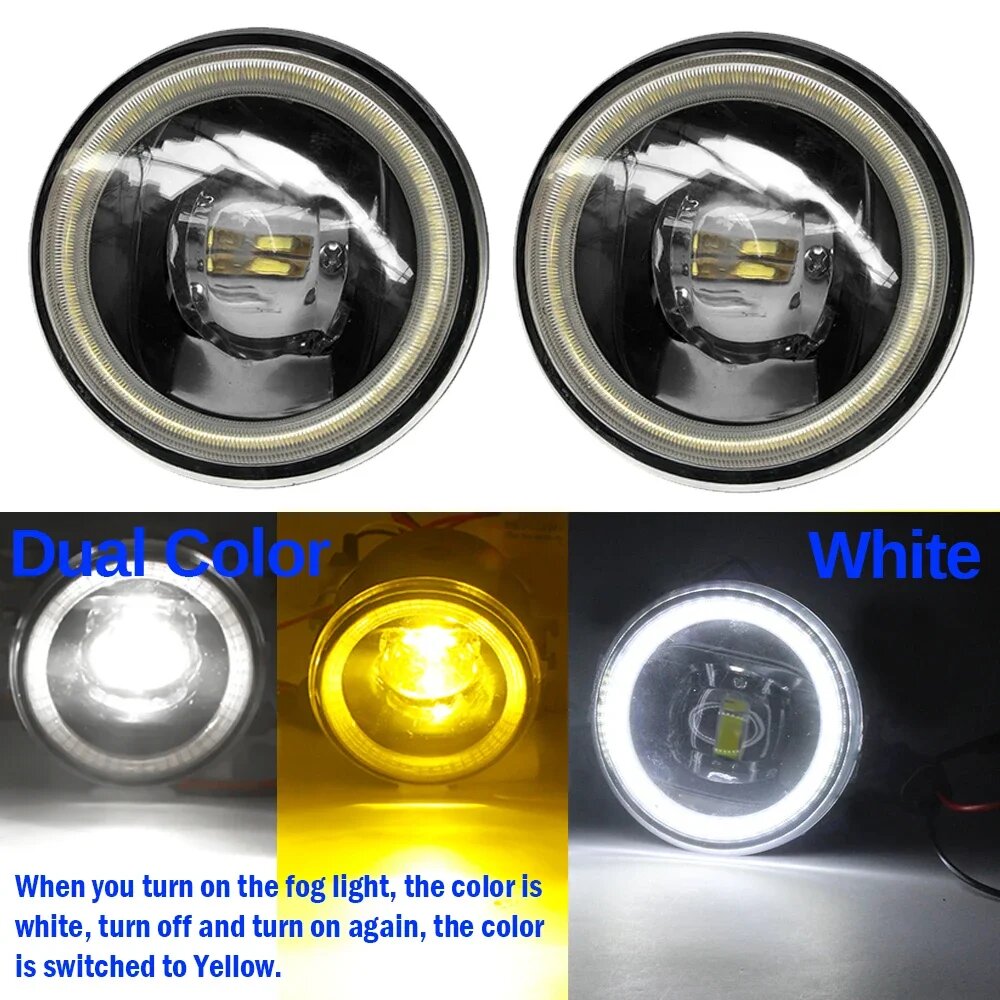 2в1 Автомобильный H11 светодиодный противотуманный фонарь Angel Eye DRL дневные ходовые огни для Nissan Versa Note Juke X-Trail Qashqai Cube Serena Rogue Tiida Dual and White