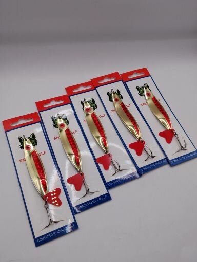 Блесна Snow Wolf, набор из 5 штук, 26гр, колеблющаяся блесна для рыбалки