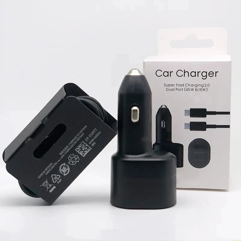 Автомобильная зарядка Super Fast Charging 2.0 Dual Port (45W & 15W)