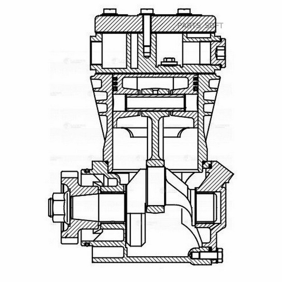 Компрессор КАМАЗ 1-цилиндр. (380л/мин) (1 цил) (LUZAR) от официального дистрибьютора, LUZAR, артикул LAC0701