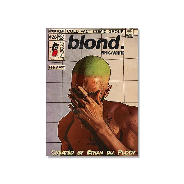 Принт Blond Pink+White в стиле комикса, 20x30см, SW8481