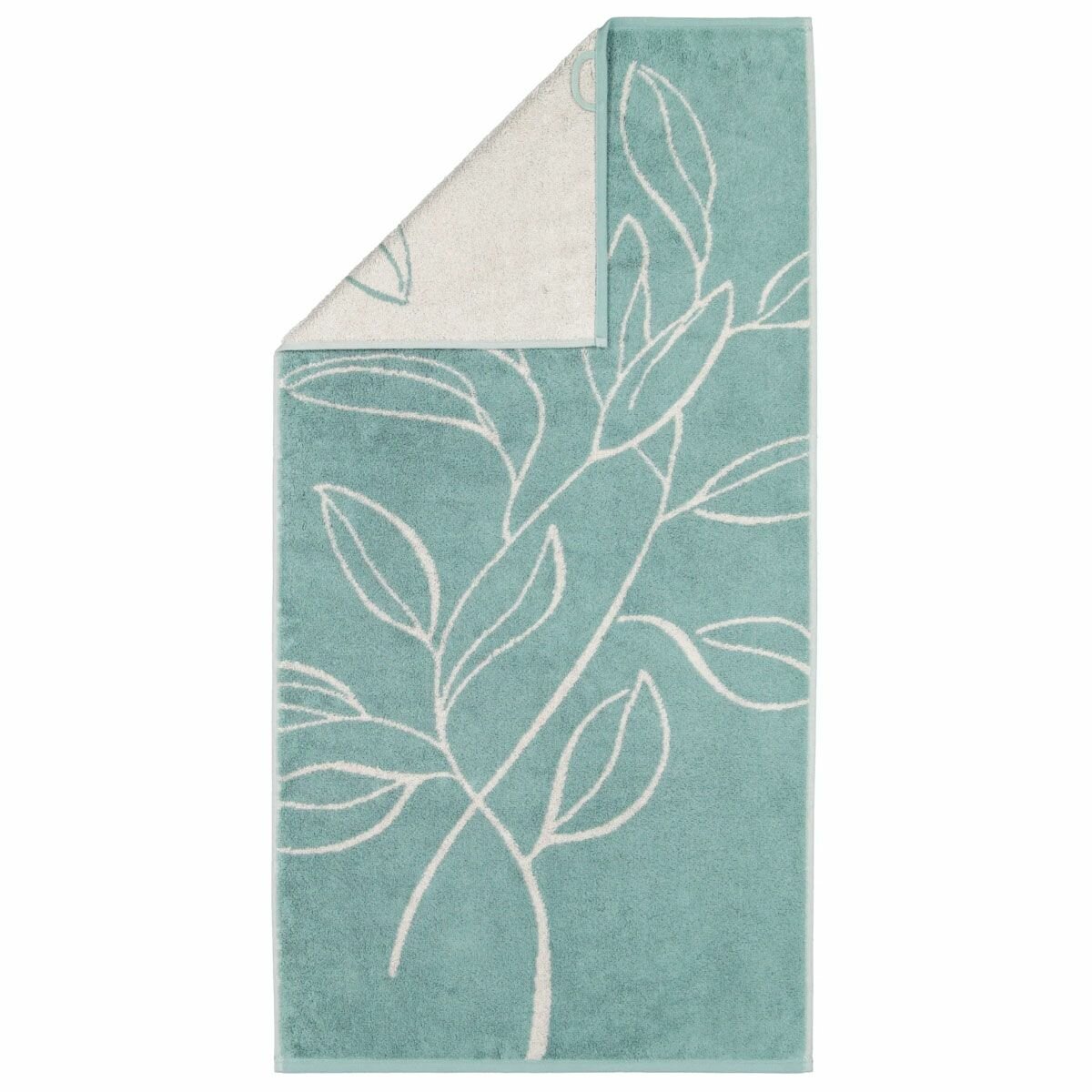 Полотенце махровое Cawo Floral 50x100см, цвет зеленый, плотность 500 г/м2