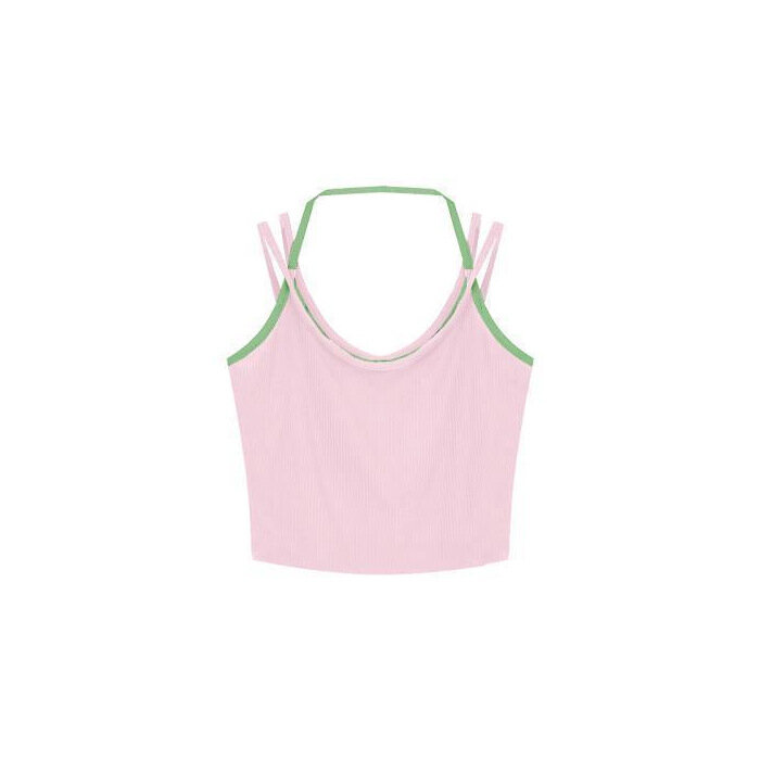 Дизайнерский фальшивый двухкомпонентный топ с открытой шеей для женщин, летний сексуальный облегающий верх с красивой спинкой