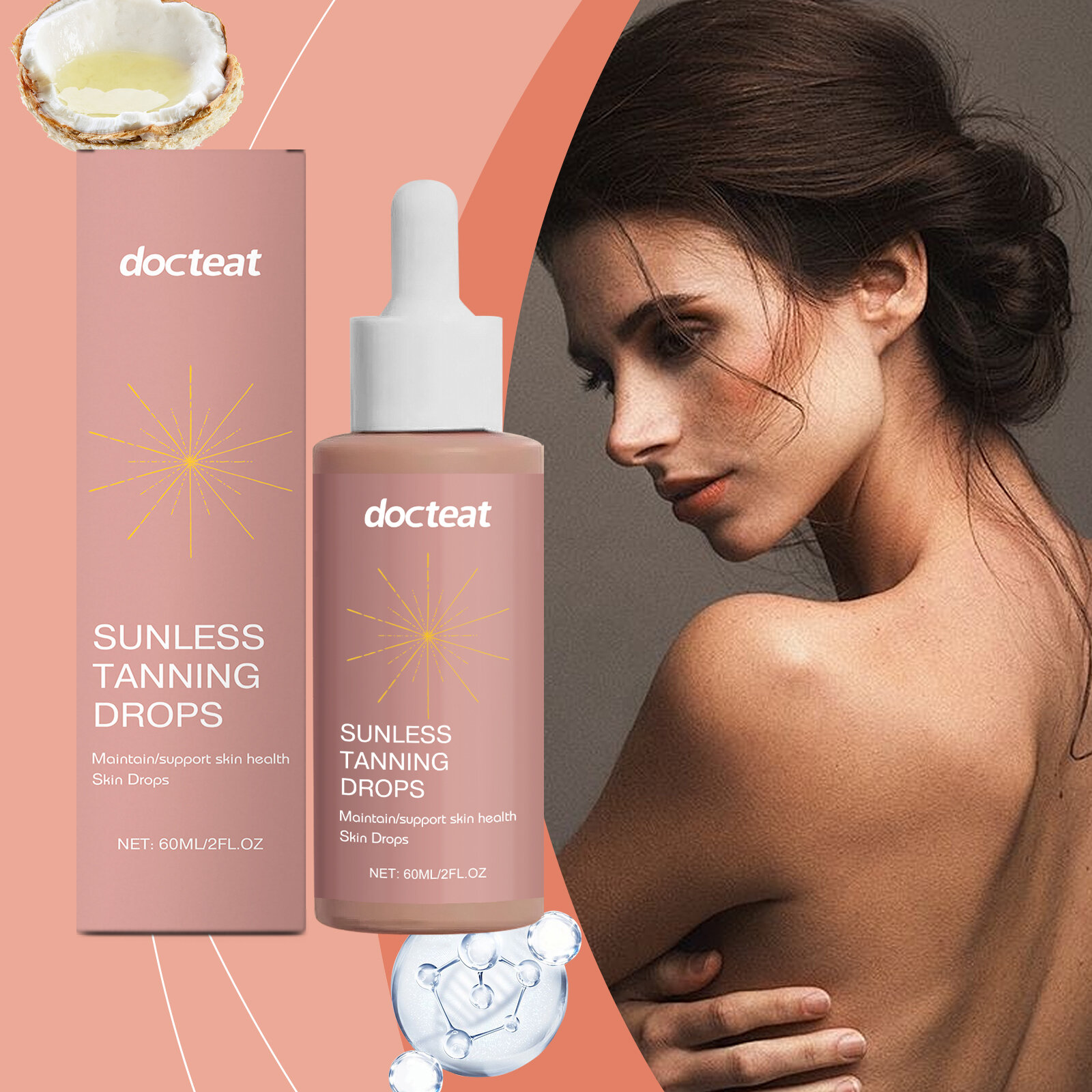 Капли для чернения на основе трав, мягкий уход, осветление и увлажнение для кожи тела