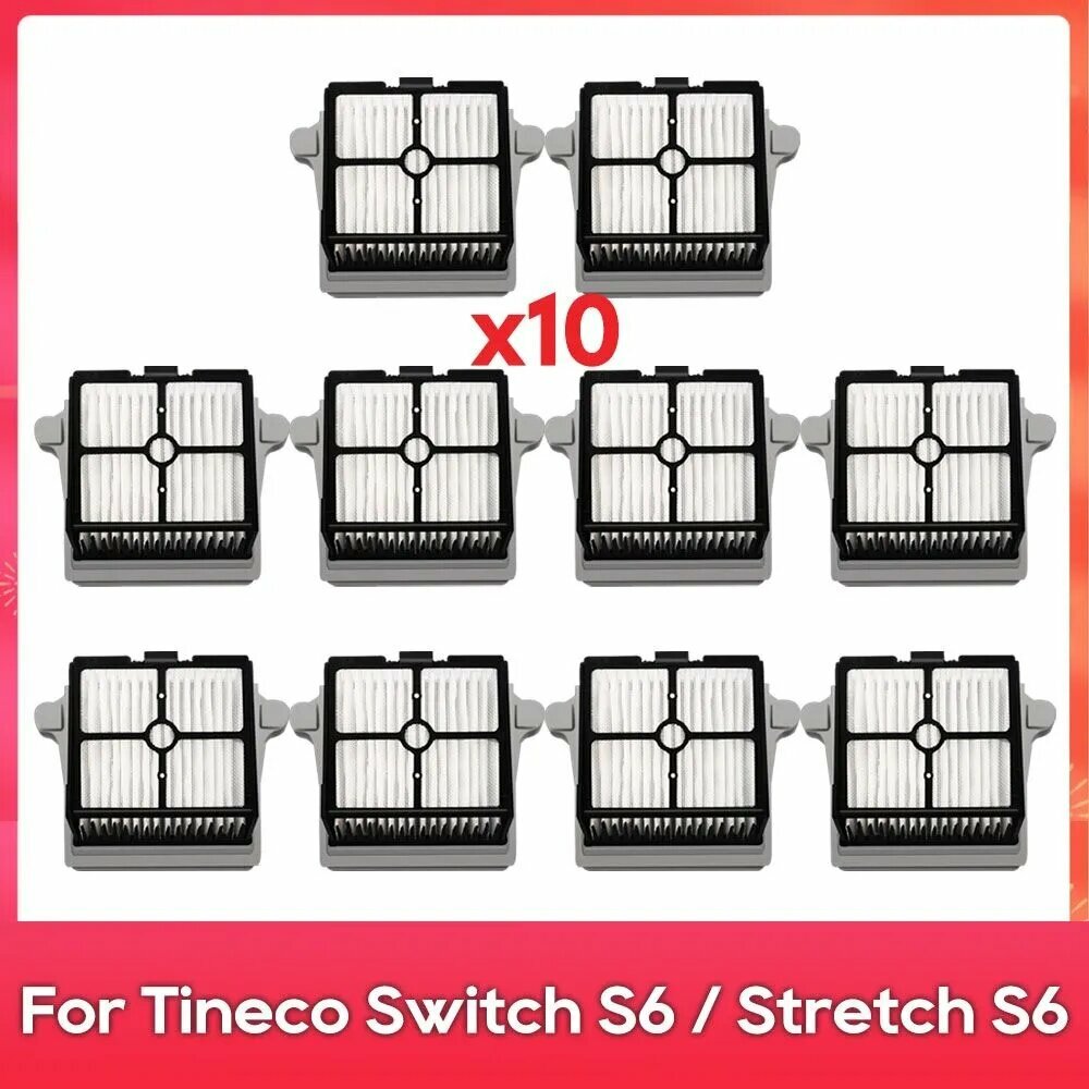 Подходит для (Tineco Floor One Switch S6 / Stretch S6) Запчасти для влажно-сухого пылесоса: расходная роликовая щетка, фильтр HEPA, аксессуары