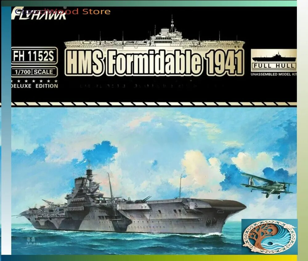 Flyhawk 1/700 1152S HMS Formidable 1941 Модель сборки авианосца (Роскошная версия)