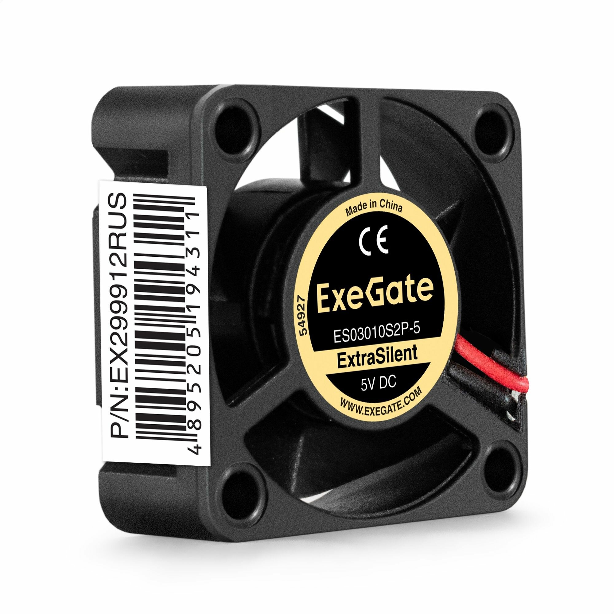 Вентилятор 5В DC ExeGate ExtraSilent ES03010S2P-5 (30x30x10 мм, Sleeve bearing (подшипник скольжения),2pin, 7000RPM, 22dBA) EX299912RUS
