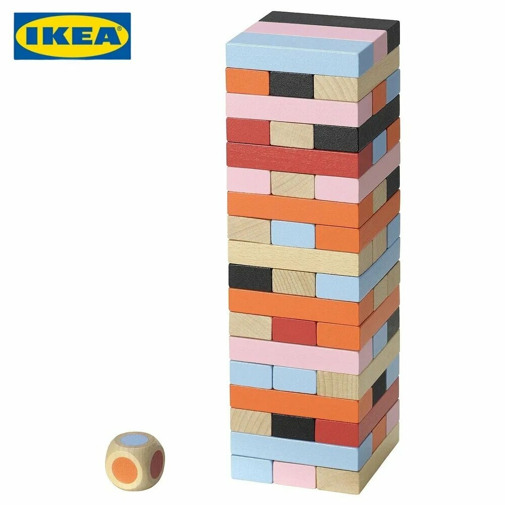 IKEA FJALLVRAK Строительные блоки, настольная игра для детей от шести лет и взрослых, подходит для семьи и вечеринок