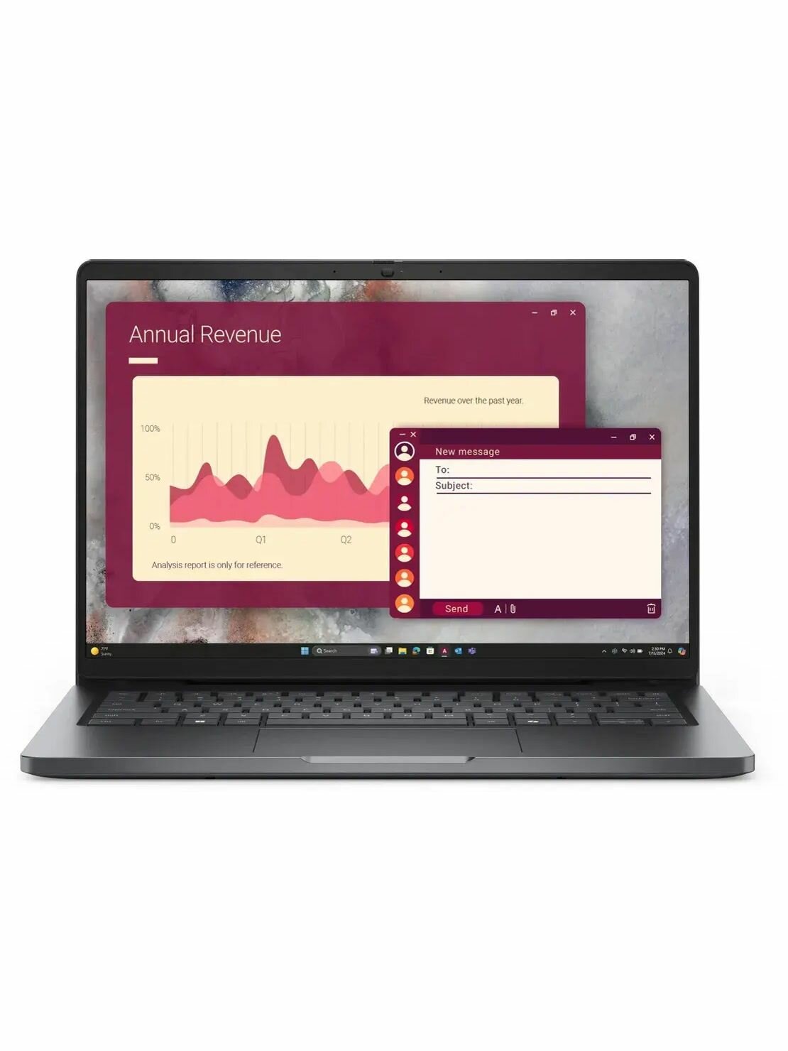 Ноутбук Dell Pro 14 серый 14" WUXGA IPS, Intel Core Ultra 7 265U, 32GB/SSD 1TB Intel Graphics Win11pro