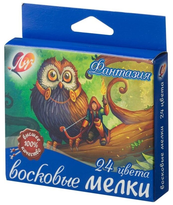 Мелки восковые на масляной основе Луч Фантазия 24цв 25C 1521-08