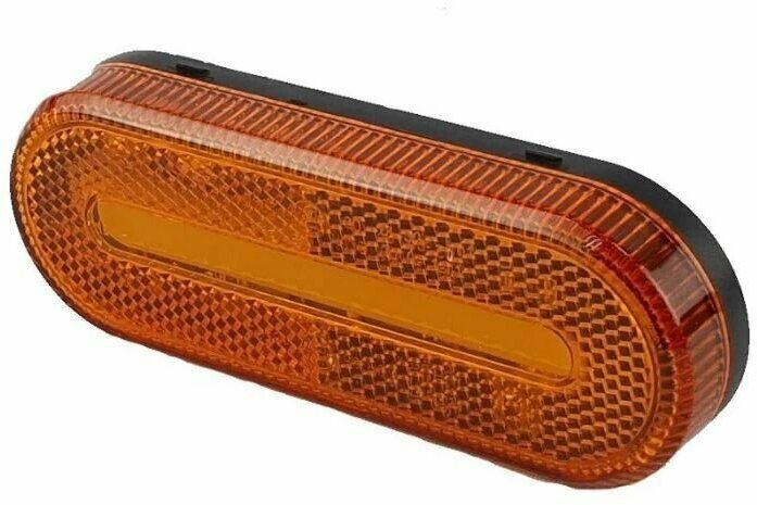 Светодиодный габаритный огонь для прицепа овальный оранжевый / габаритный фонарь оранжевый / 21-Y (EMC)