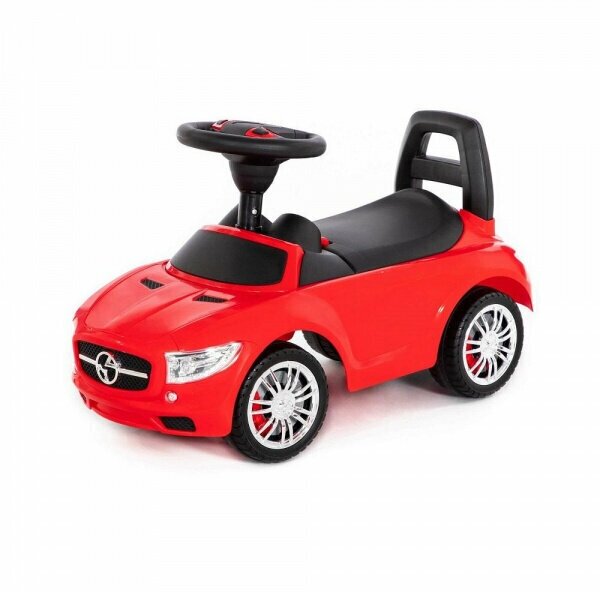 Каталка-автомобиль SuperCar №1 со звуковым сигналом красная, Полесье