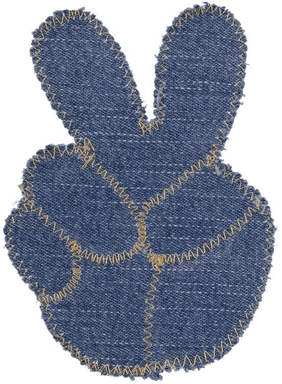 "BLITZ" "мир" джинс М1/1 синий 10.5х7.5 см