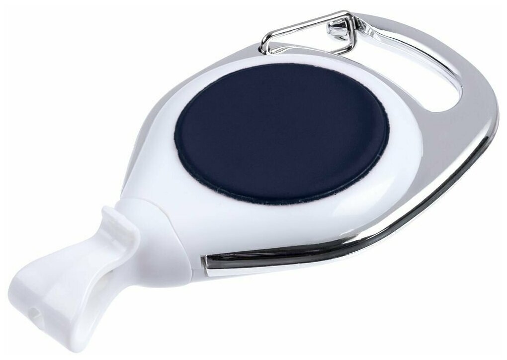 Держатель для бейджа ретрактор Dorset, белый с синим