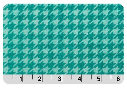 "PEPPY" Плюш HOUNDSTOOTH фасовка 48 x 48 см 440 г/кв. м 100% полиэстер СК/Распродажа TEAL/SALTWATER