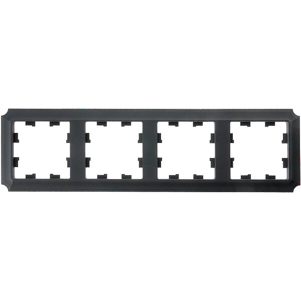 Рамка на 4 поста AtlasDesign Antique ATN101404 универсальная базальт Systeme Electric