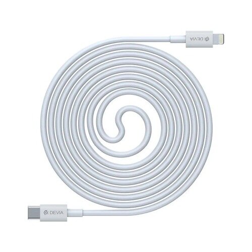 Devia Кабель Smart series PD Type-C - Lightning, 3 А, 20 Вт, 1 м, белый