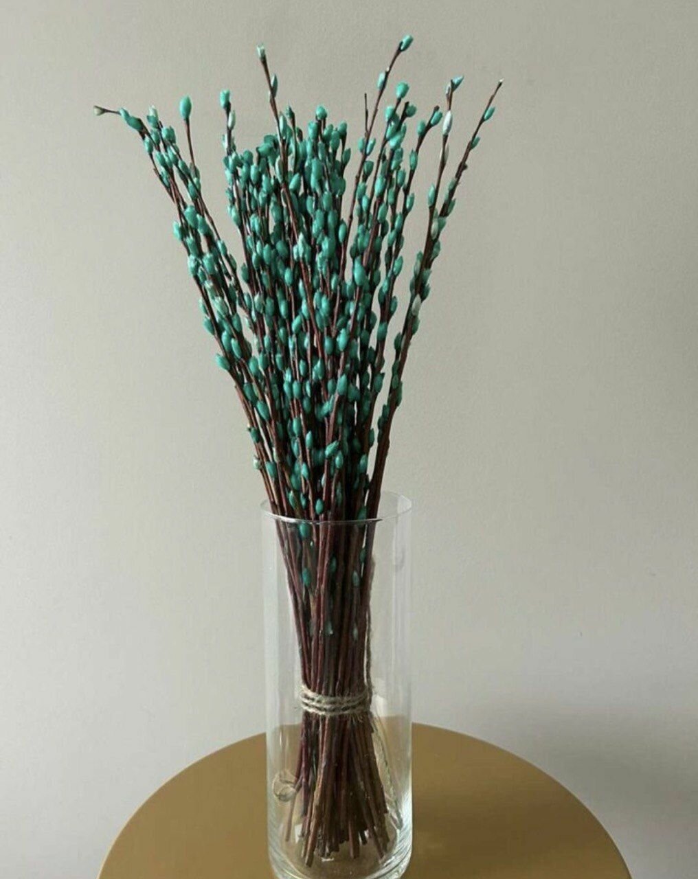 Верба живая крашеная 51шт / Вербный букет / Пасхальный декор