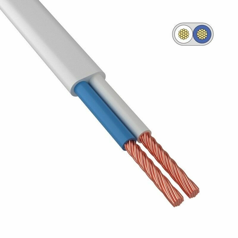 Провод ШВВП-2*0.5 (50 м) сетевой, со скрученными жилами (50 м)