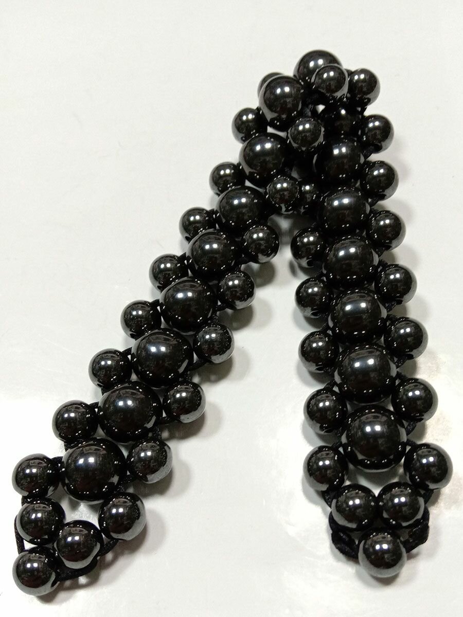 Перекидные четки из гематита, длина 25см. ширина 23мм. толщина 12 мм. в коробке.