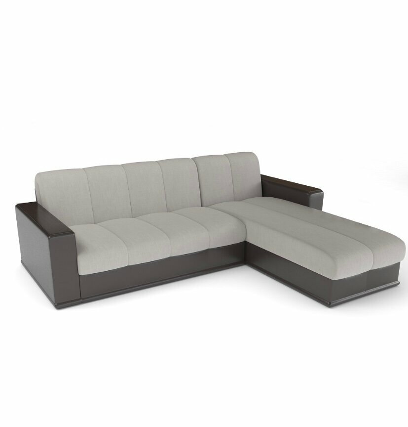 Диван угловой Амадей Велюр Светло-серый