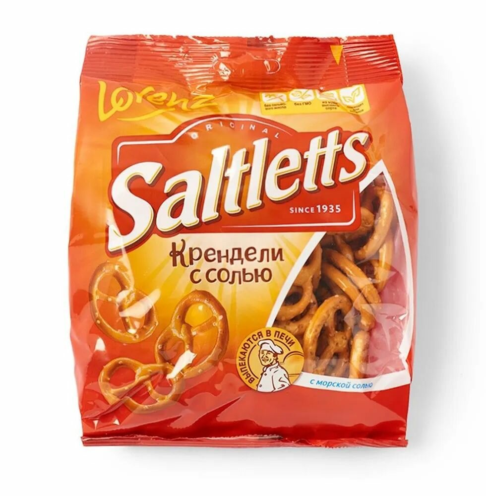 Крендельки Saltletts с солью 150 гр - 6 шт