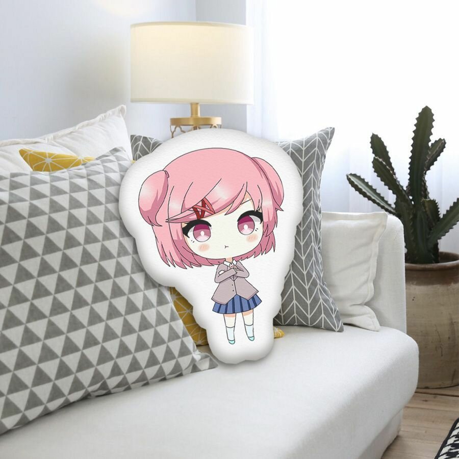 Мягкая фигурная подушка Чиби Doki Doki Literature Club - Натсуки BCH0626 40см
