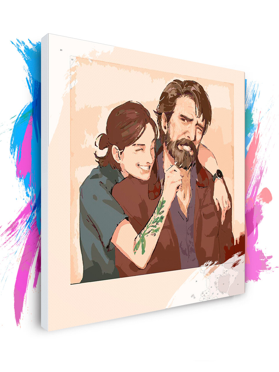 Картина по номерам на холсте The Last of Us - Воспоминания Элли, 90 х 90 см
