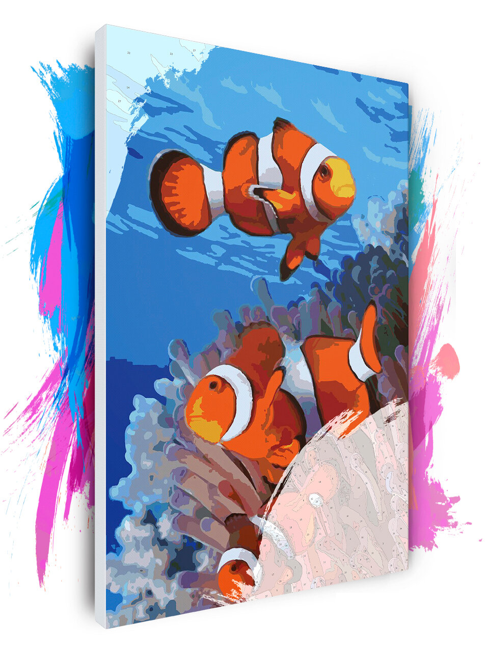 Картина по номерам на холсте Рыба-клоун, 40 х 60 см