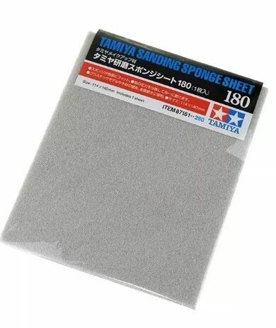 Шлифовальная губка (пенополиэтилен толщиной 5 мм, покрытый полирующими частицами с зернистостью Р180.)