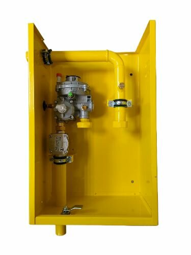 Грпш FE10 G4 D25 с фильтром , пункт редуцирования газа шкафной с низу налево грпш, ДРП на базе регуляторов давления газа(Pietro Fiorentini, Италия)