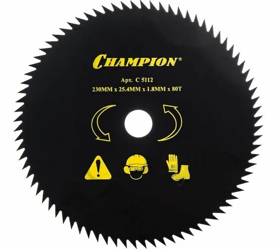 Нож с остроугольными зубцами (230х25.4 мм) Champion C5112