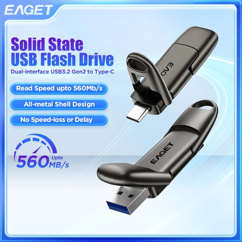 Eaget SU100 USB флешка 1 ТБ 1TB, SU50 560Mbs