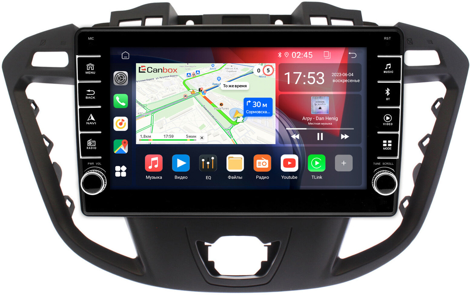 Штатная магнитола Ford Tourneo Custom, Transit Custom (2012-2023) (любой компл.) Canbox BGT9-Tour-Cust 2/32 Android 10 (IPS, DSP, CarPlay)