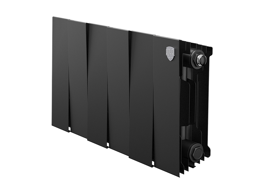 Радиатор Royal Thermo PianoForte 200 \ 06 секций \ биметаллический с боковым подключением черный