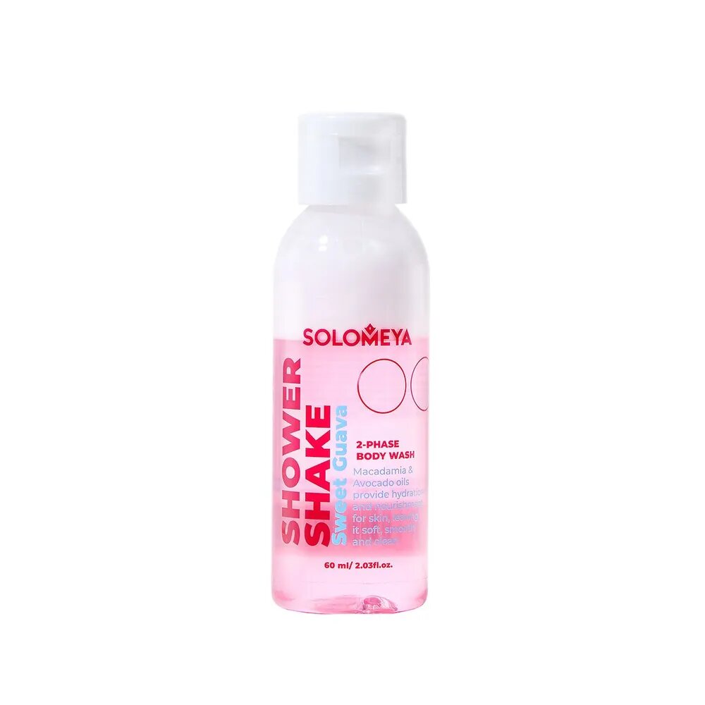 Гель-шейк для душа Сладкая Гуава мини Solomeya Shower Shake Sweet Guava Mini, 60 мл